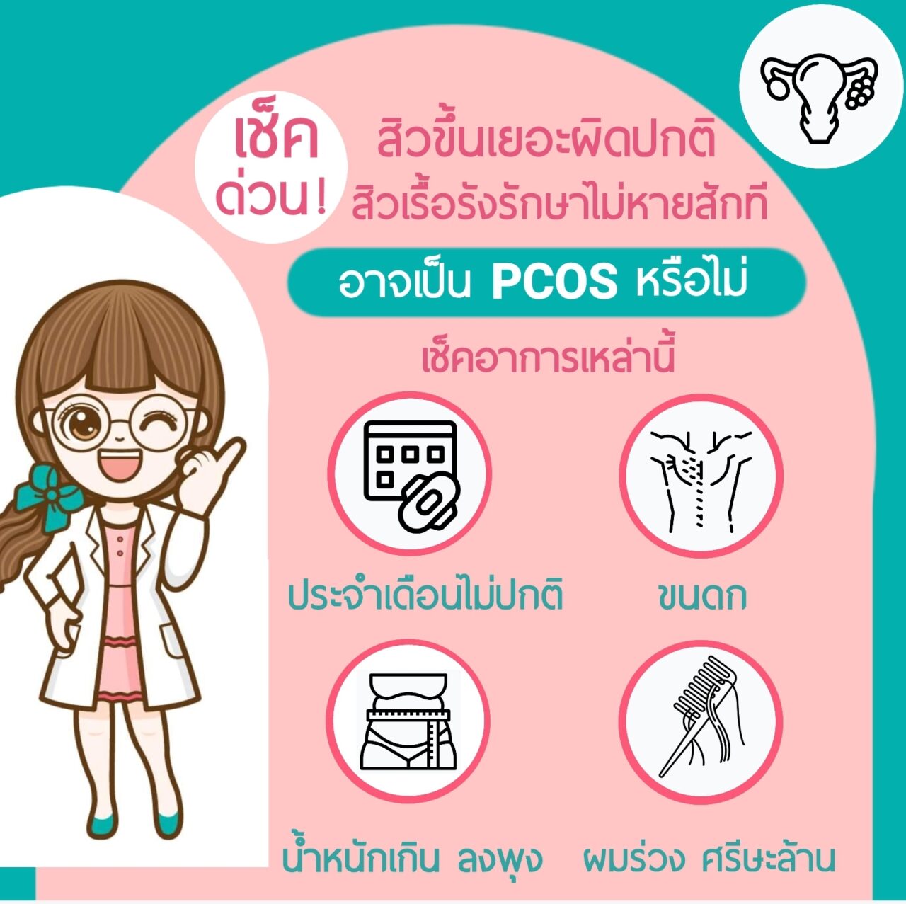 เช็คด่วน!! สิวขึ้นเยอะผิดปกติ สิวเรื้อรังรักษาไม่หายสักที เป็น PCOS ...